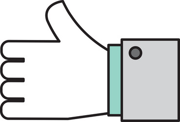 Hand thumb up like finger gesture Royalty Free Vector Image