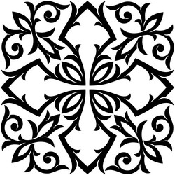 Stylized victorian gothic ornamental cross Vector Image