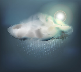 Dark cloud with rain Royalty Free Vector Image