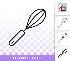 Egg beater simple black line icon Royalty Free Vector Image