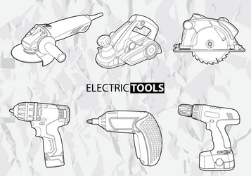 Electric tool Royalty Free Vector Image - VectorStock