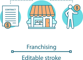 International business activity franchising model Vector Image