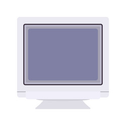 Crt monitor icon with outline for design element Vector Image