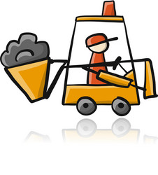 Backhoe Cartoon Loader Vector Images (over 580)