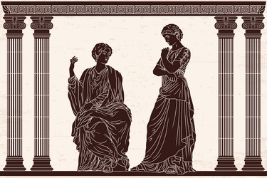 Ancient greek people Royalty Free Vector Image