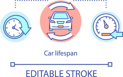 Shorter technology lifespans red concept icon Vector Image