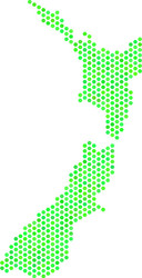 Dotted new zealand map Royalty Free Vector Image