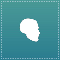 Head flat icon Royalty Free Vector Image - VectorStock