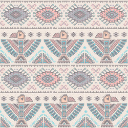 Seamless pattern with native american Royalty Free Vector