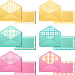 Stack of old vintage envelopes Royalty Free Vector Image