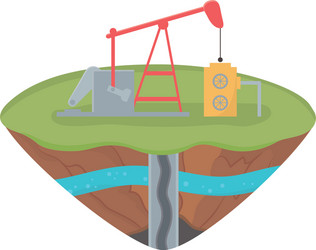 Fracking reservoir tank soil layer water Vector Image