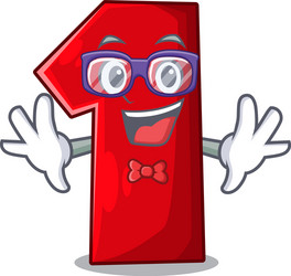 Wink number one index finger on cartoon Royalty Free Vector