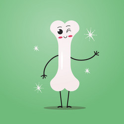 A funny cute bone Royalty Free Vector Image - VectorStock