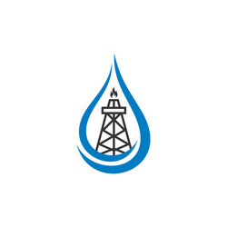 Gas and oil logo template design symbol icon Vector Image
