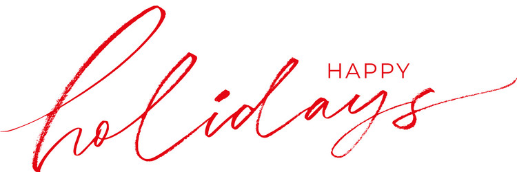 Cursive Happy Holidays Calligraphy Vector Images (over 2,100)