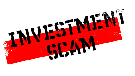 Investment scam rubber stamp Royalty Free Vector Image