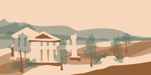 Modern minimalist greek abstract Royalty Free Vector Image