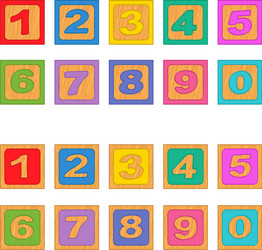 Twenty five colorful numbers square design Vector Image