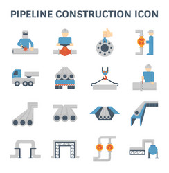 Pipeline construction icon Royalty Free Vector Image