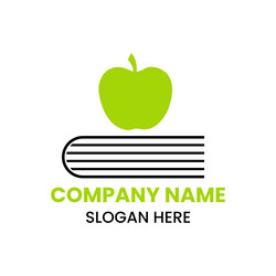 Trophy book logo design concept with book and Vector Image