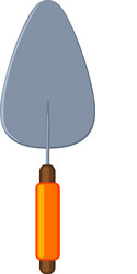 Colorful cartoon trowel Royalty Free Vector Image