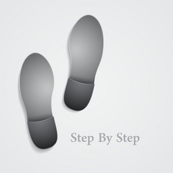 Conceptual step by footprint Royalty Free Vector Image