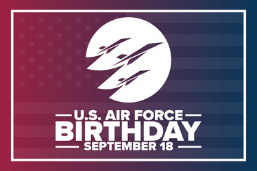 Us air force birthday september 18 holiday Vector Image