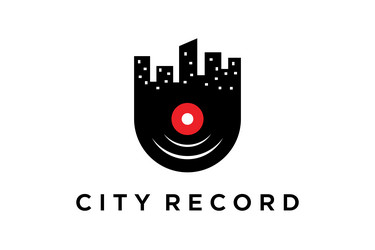 Urban building logo design Royalty Free Vector Image