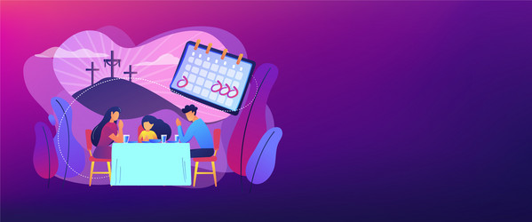 Christian event concept banner header Royalty Free Vector