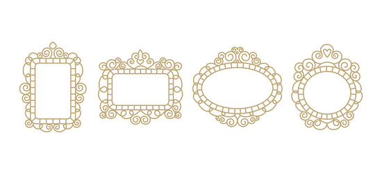 Princess frame royal mirror and majestic Vector Image