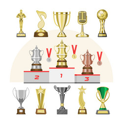 Cartoon winners podium Royalty Free Vector Image