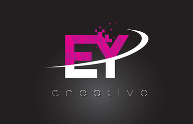 Monogram lines ey e y letter logo design creative Vector Image