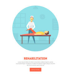 Physiotherapy rehabilitation banner template Vector Image