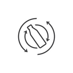 Rotation arrow element for stirring sign symbol Vector Image