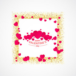 Pink red valentines day heartshapes font Vector Image