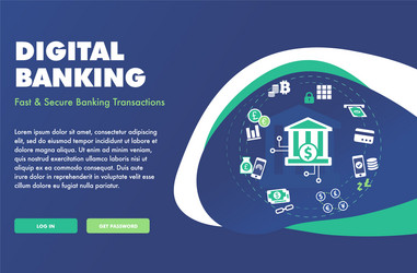 Digital banking Royalty Free Vector Image - VectorStock