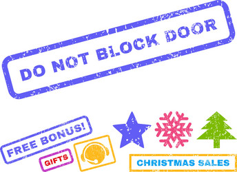 Do not block rubber stamp Royalty Free Vector Image