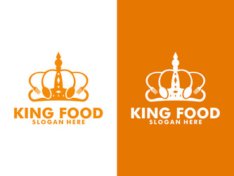Food king logo template design Royalty Free Vector Image