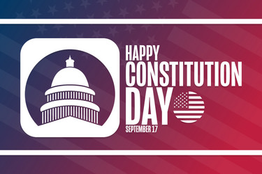 Happy constitution day and citizenship day Vector Image