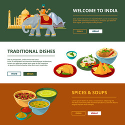 Indian cuisine authentic traditional india food Vector Image