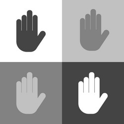 Hand icon on multicolored background Royalty Free Vector
