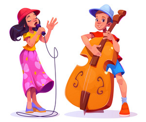 Singer cartoon Royalty Free Vector Image - VectorStock