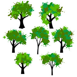 Trees set Royalty Free Vector Image - VectorStock