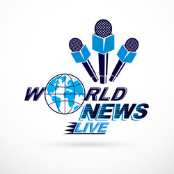 Breaking news logo template Royalty Free Vector Image