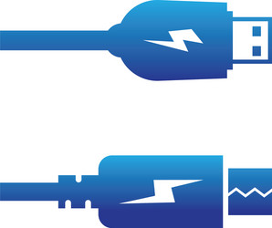 Usb portable storage logo Royalty Free Vector Image