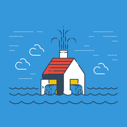 Hazard mitigation techniques purple and white Vector Image