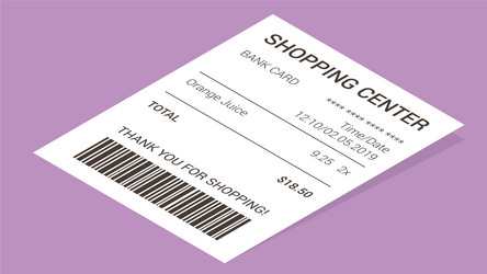 Bunch of accumulated receipt Royalty Free Vector Image