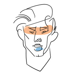 Continuous Line Drawing Man Face Vector Images (over 1,600)
