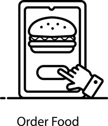 Online food order Royalty Free Vector Image - VectorStock