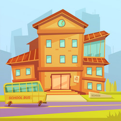 Secondary school cartoon Royalty Free Vector Image